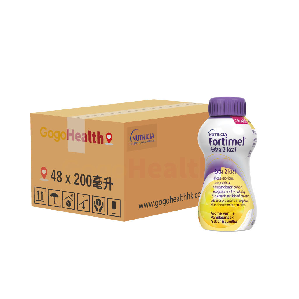 [孖裝] 能全素EX 2千卡 Fortimel Extra 2 kcal 高能量高蛋白質營養品 (200毫升 x 48支) – GogoHealth